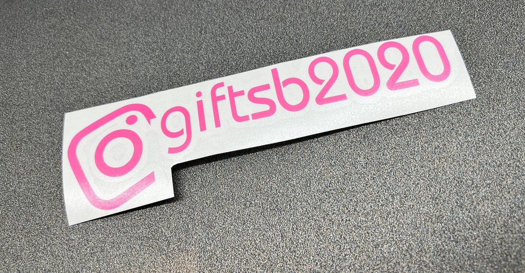 Personalised Custom Instagram Vinyl Decal - Vinyl Car Decal ...