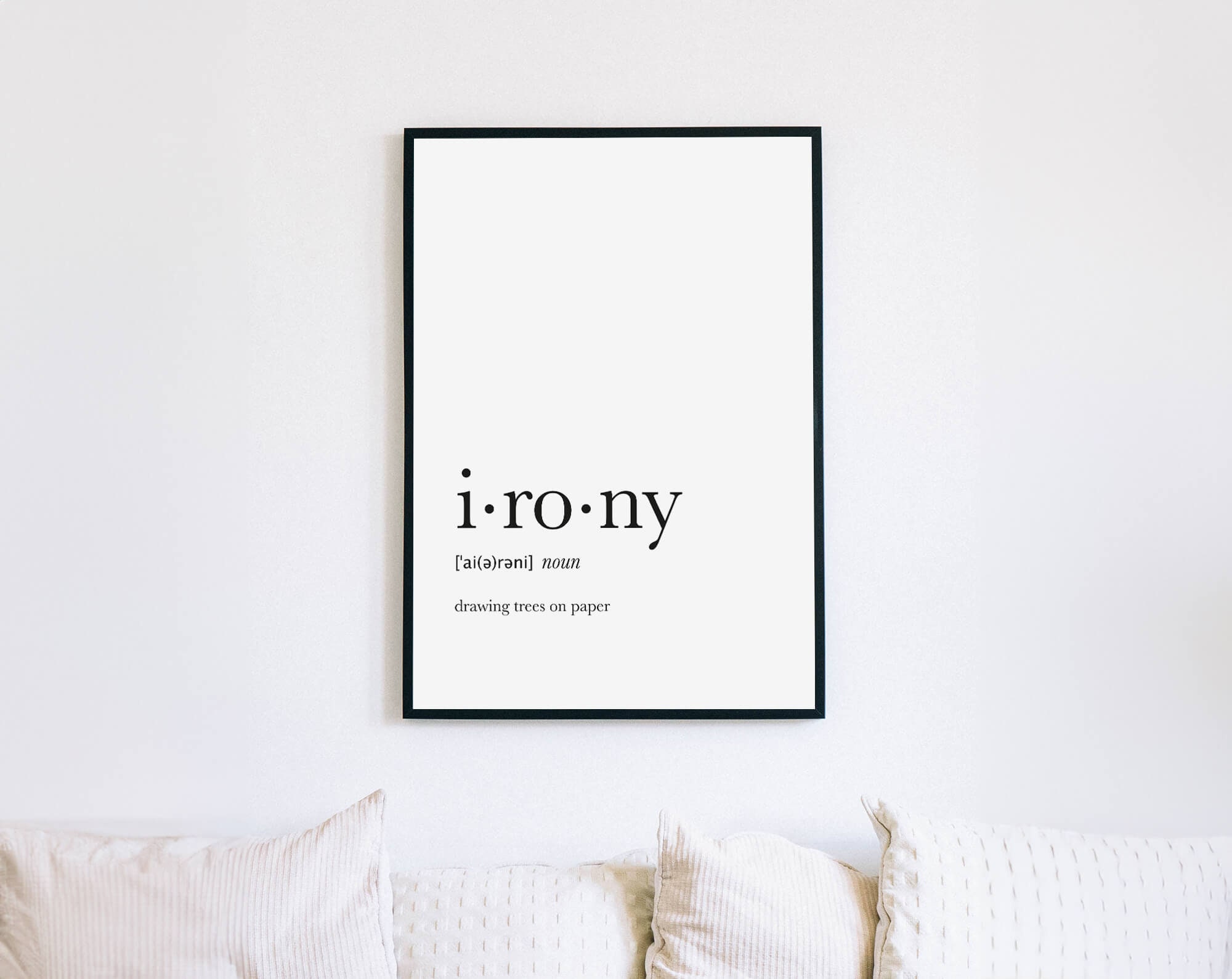 Poster Download: Irony Definition Drawing Trees on Paper, Sw - Etsy
