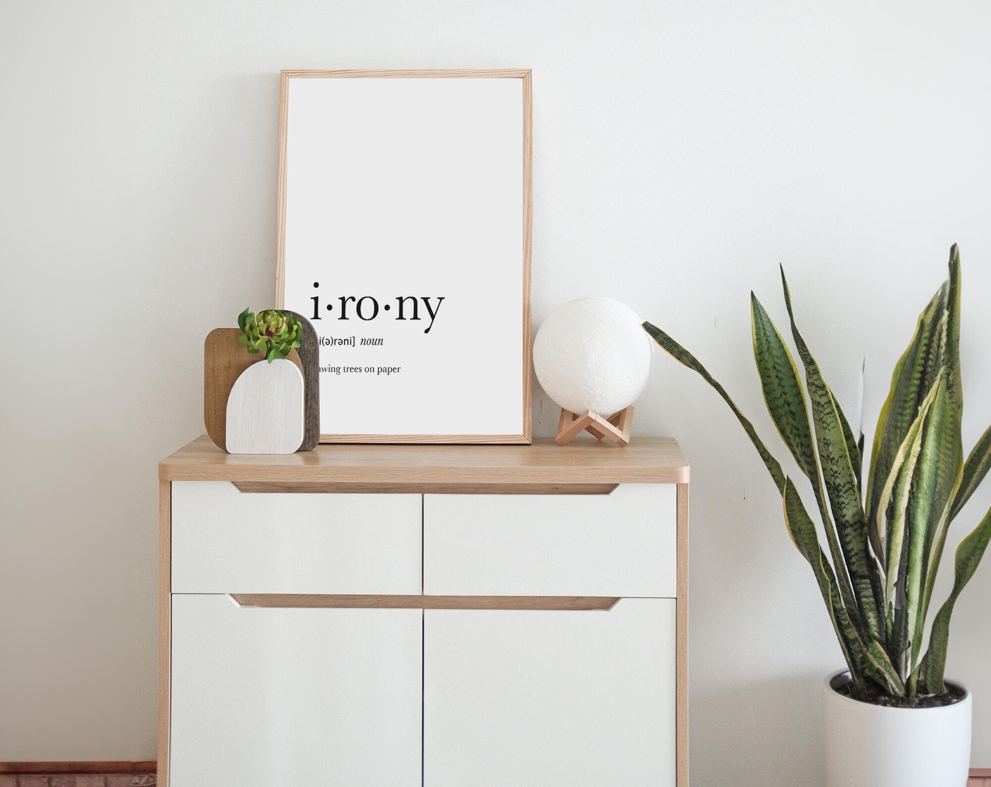 Poster Download: Irony Definition Drawing Trees on Paper, Sw - Etsy