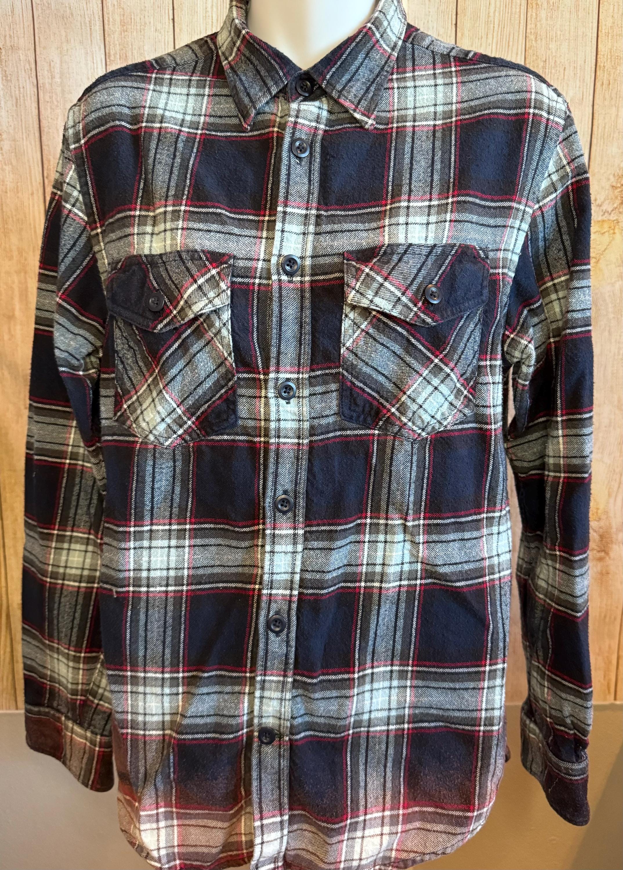 Classic Rock Bleached Distressed Flannel Rock N Roll - Etsy