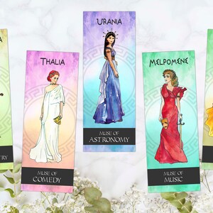 Nine Muses Bookmarks/9 Bookmarks With Each Muse and and a Message/greek ...