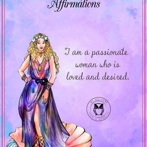 Goddess Aphrodite Affirmation Cards, 20 Different Messages/connect With ...