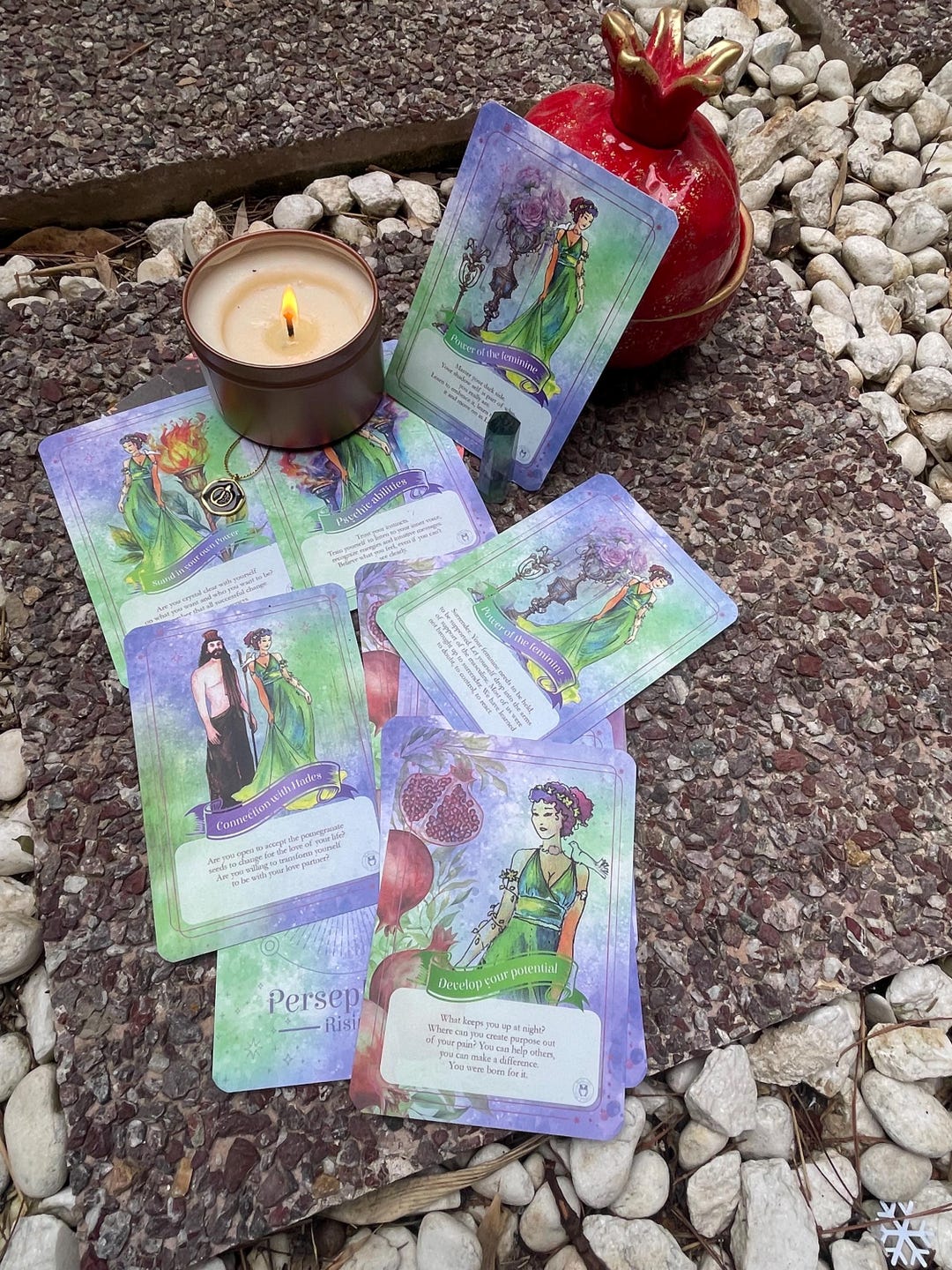 Goddess Persephone Oracle Cards/56 Goddess of the Underworld Cards ...