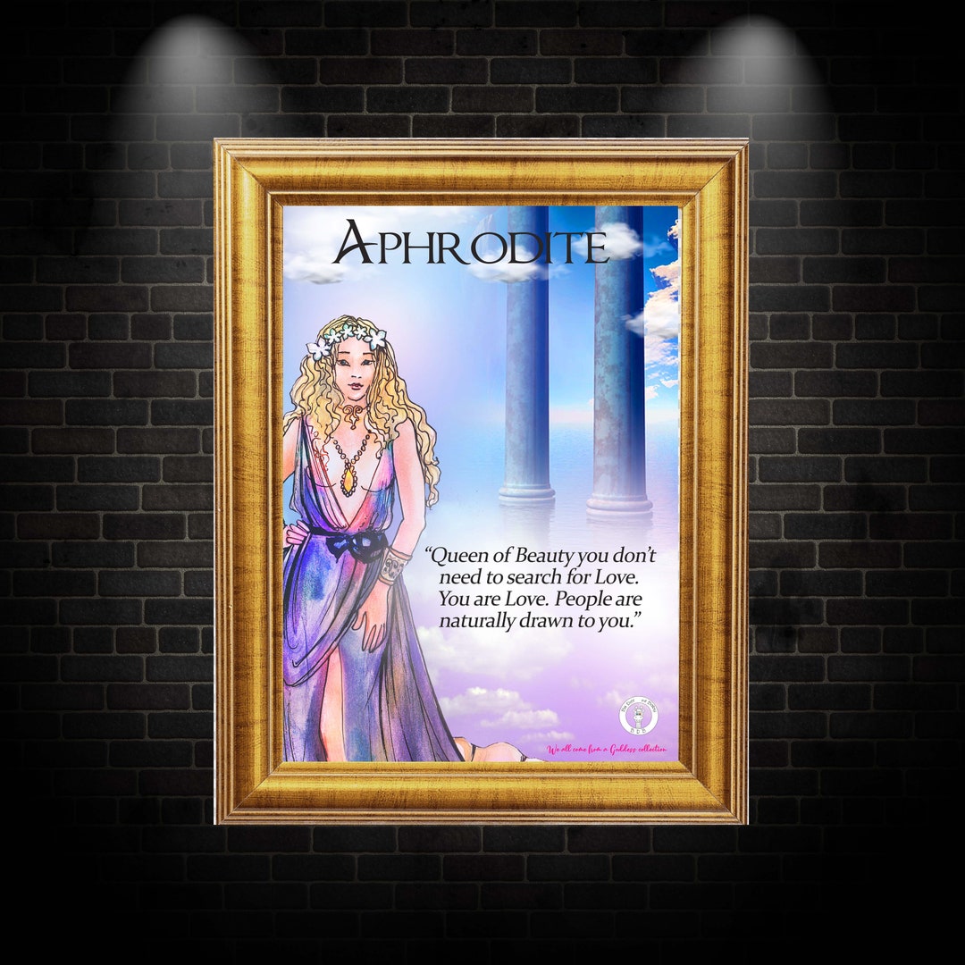 Goddess Aphrodite Art Print/goddess of Beauty and Love Poster/ Greek ...
