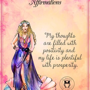 Goddess Aphrodite Affirmation Cards, 20 Different Messages/connect With ...