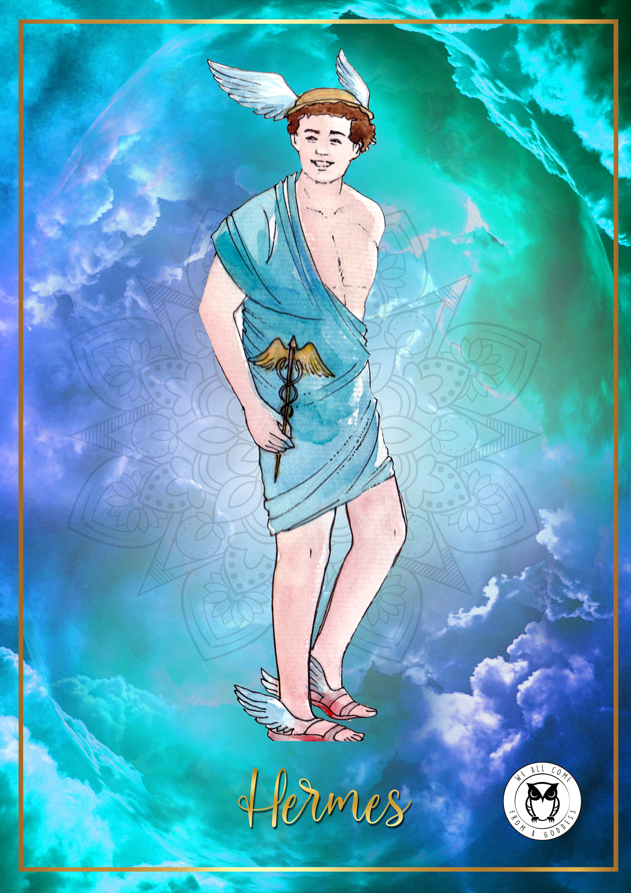 Greek Gods prayer card/Apollo prayer Hermes prayer/Greek Gods | Etsy