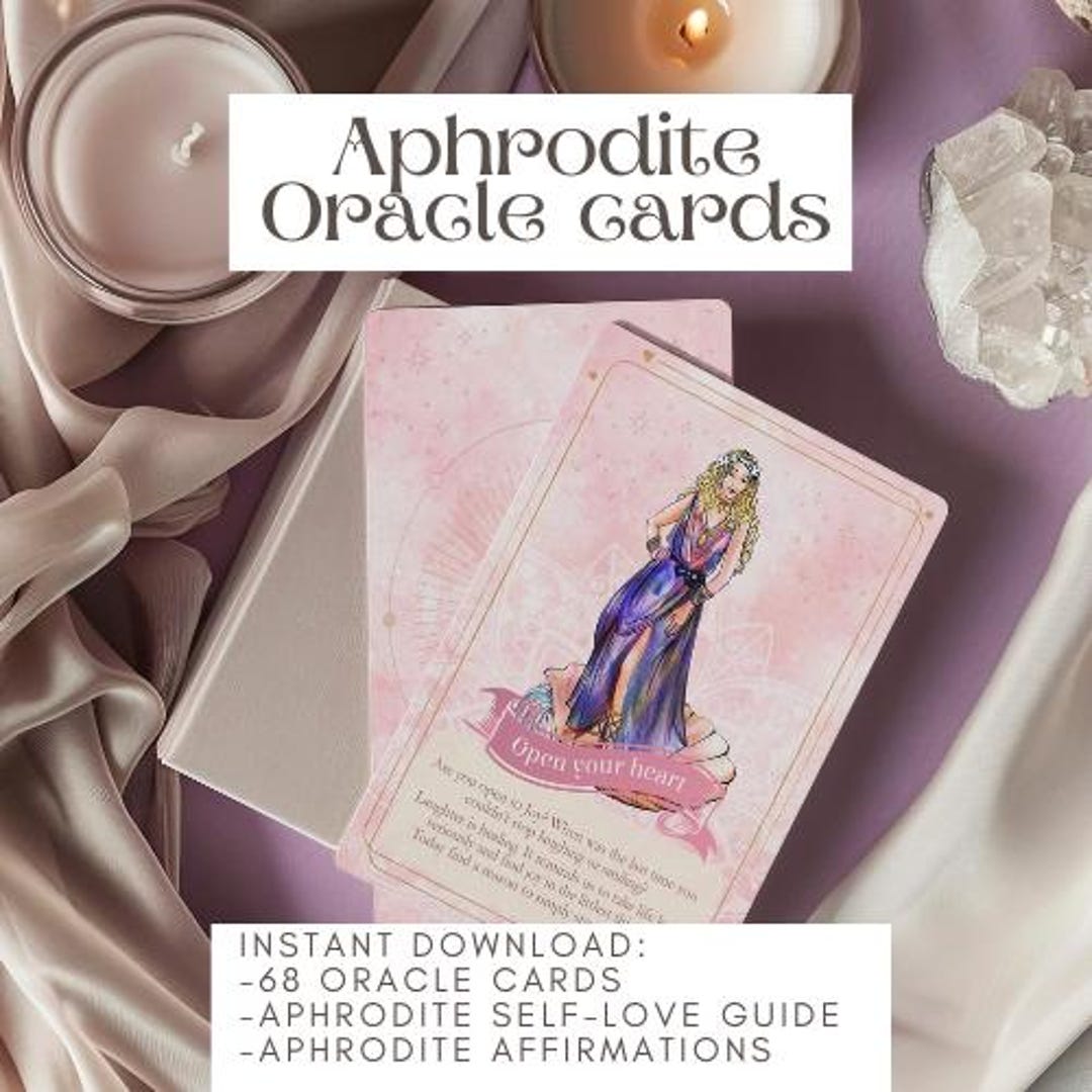Aphrodite Oracle Cards/goddess Oracle Deck/self- Love Cards/goddess ...