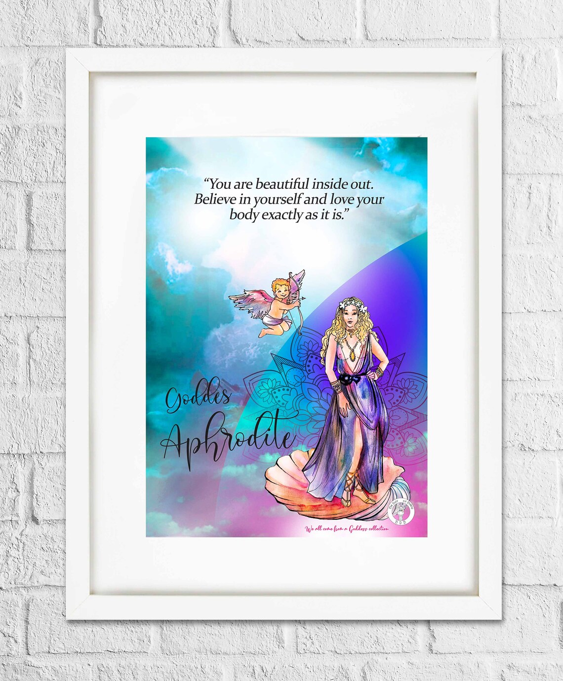 Goddess Aphrodite Art Print/goddess of Beauty and Love Poster/ Greek ...