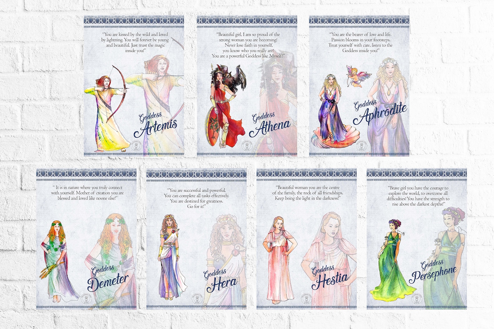 Greek Goddesses Prints/ Greek Goddesses Cards/discover the - Etsy