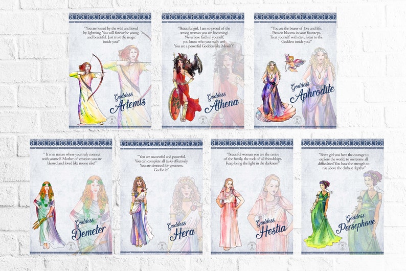 Greek Goddesses Prints/ Greek Goddesses Cards/discover the - Etsy