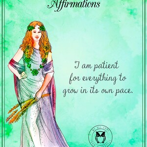 Demeter Affirmations/connect With the Mother Goddess,17 Different ...