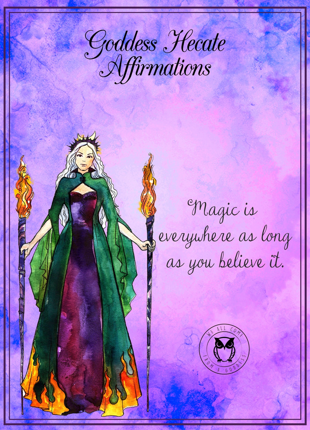 Goddess Hecate Affirmation Cards, 17 Different Messages/connect With ...