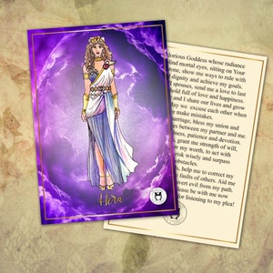 Greek Goddess Prayer Cards/pack of 8 Greek Goddess Invocation Cards ...