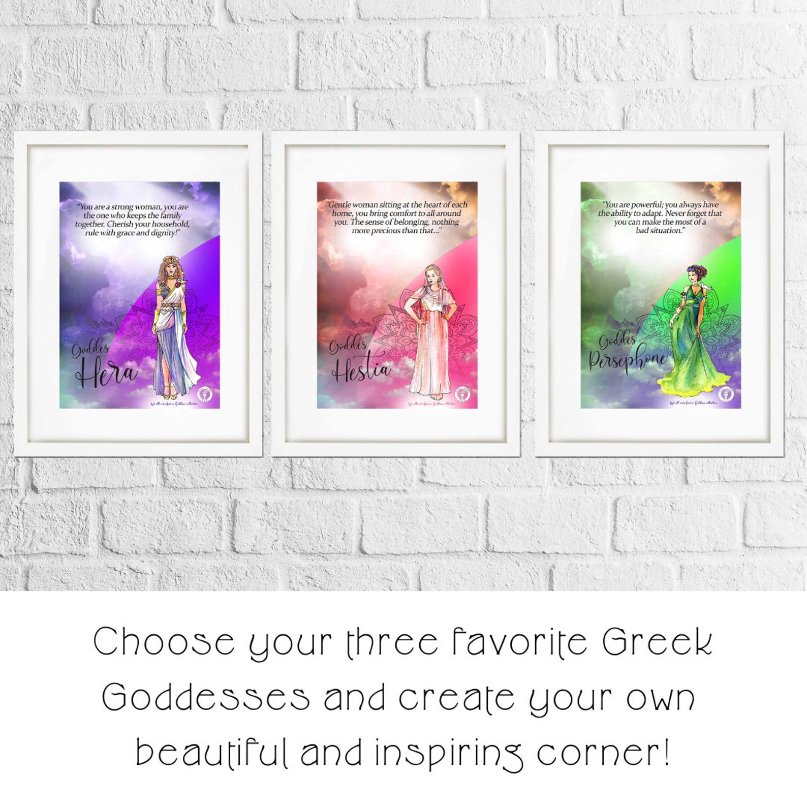 Goddess Demeter Art Print/goddess of Agriculture and Fertility/ Greek ...