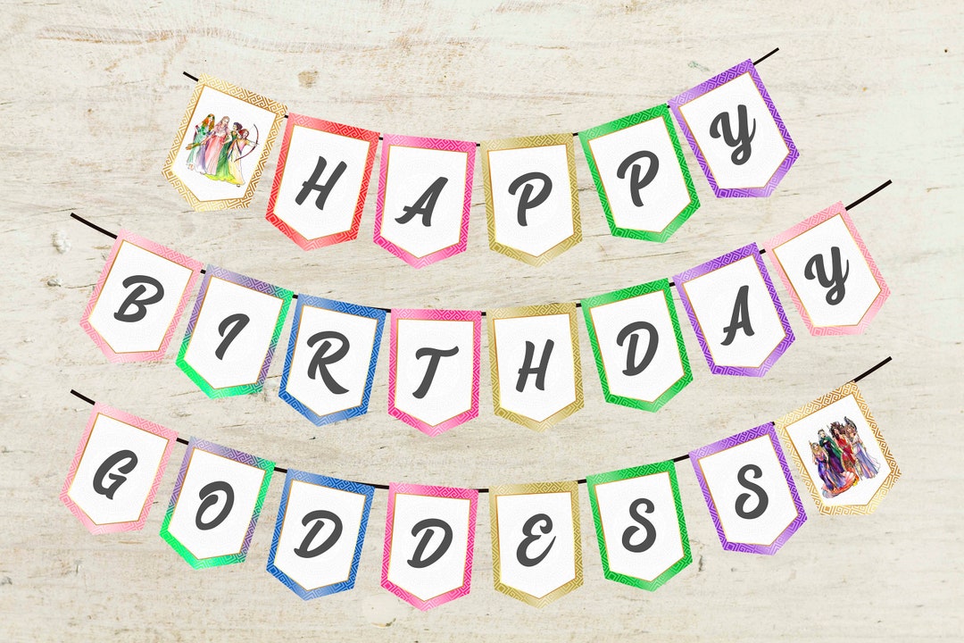 Happy Birthday Goddess Banner/perfect Banner for Greek Mythology Party ...