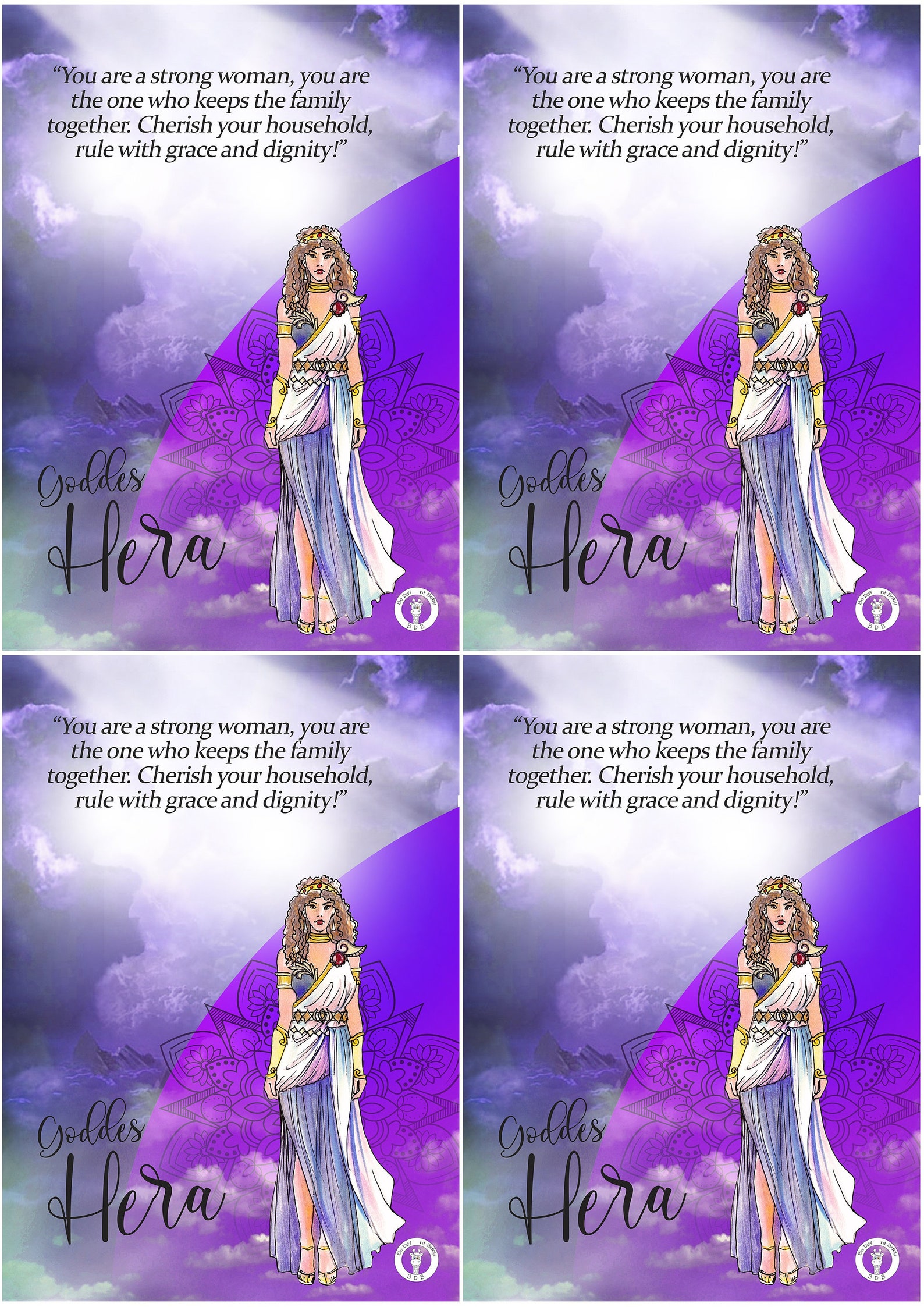 Goddess Hera Art Print/goddess of Family and Marriage Poster/ - Etsy