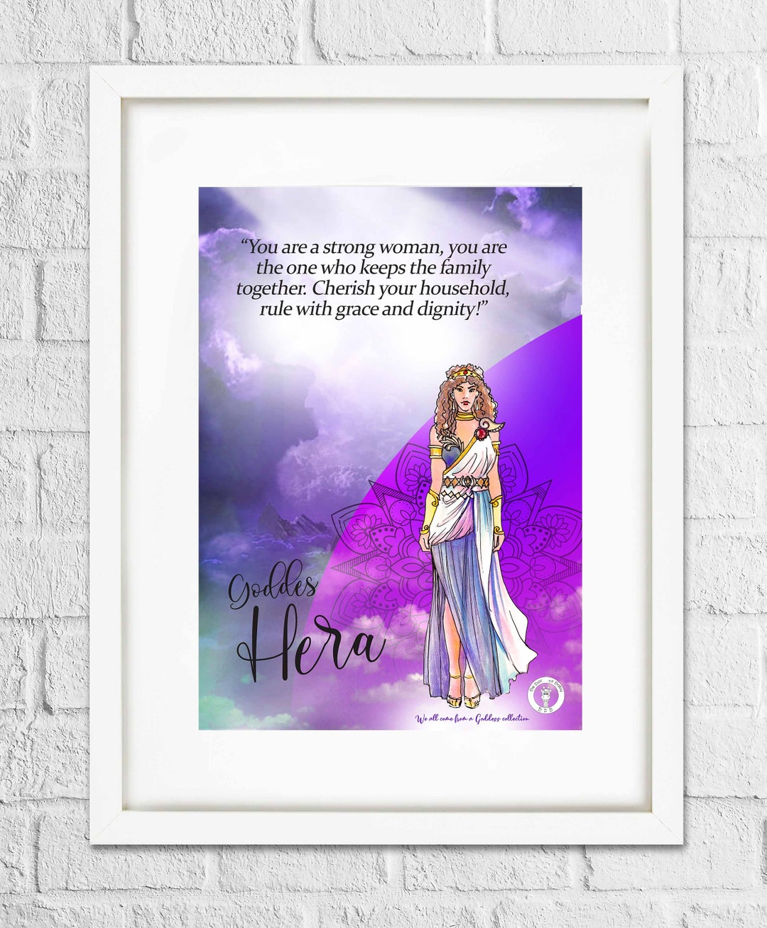 Goddess Hera Art Print/goddess of Family and Marriage Poster/ Greek ...