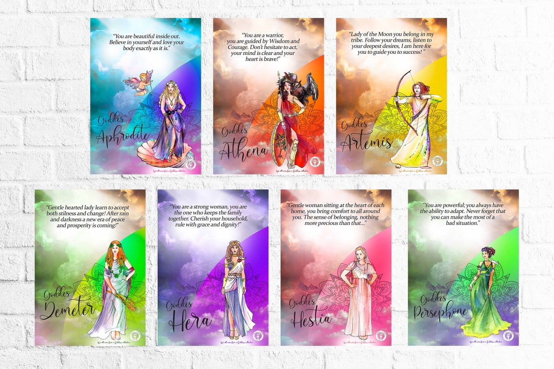 Greek Goddesses Prints/ Greek Goddesses Cards/discover the - Etsy