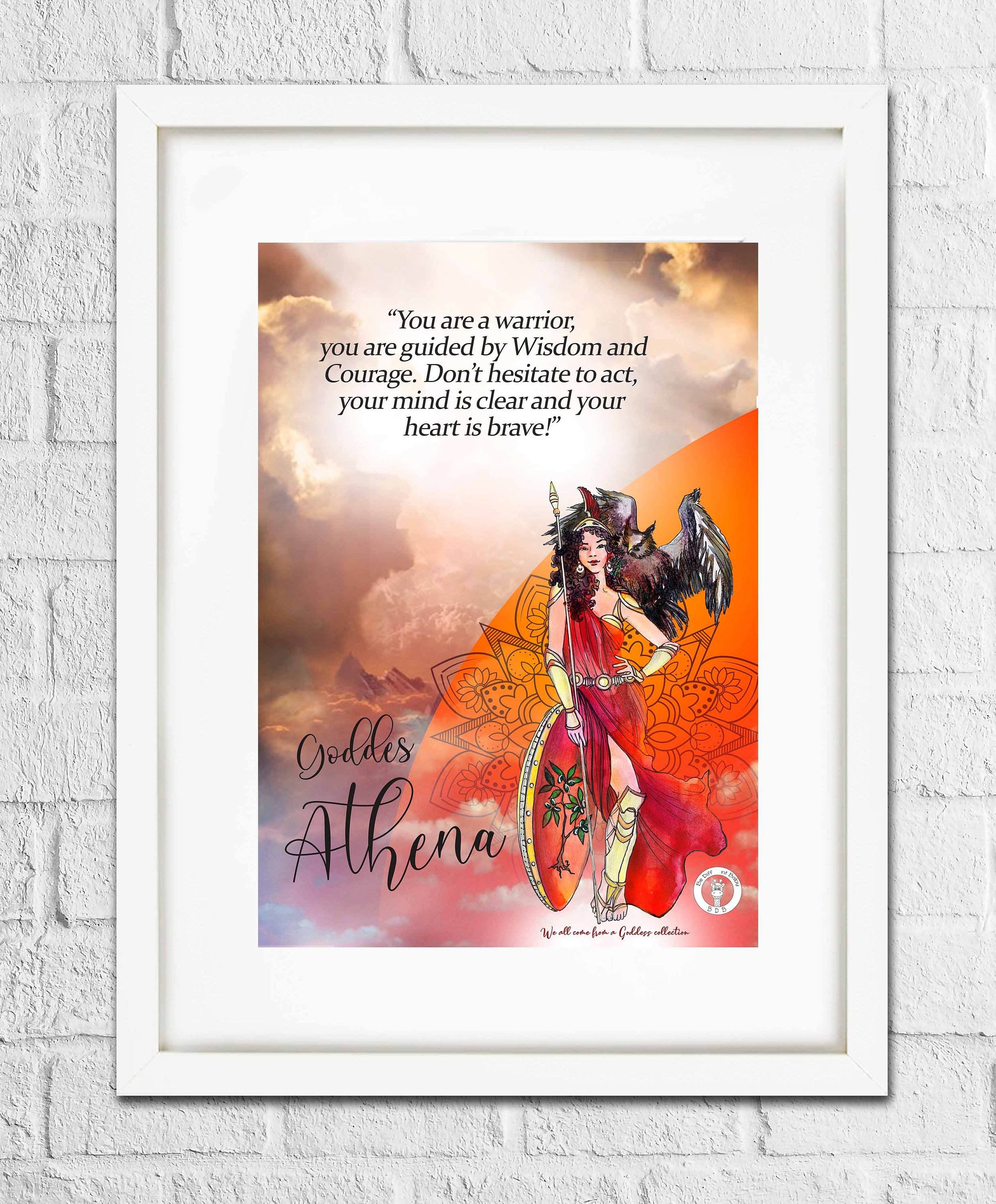 Goddess Athena Art Print/goddess of Wisdom Poster/ Greek - Etsy Canada