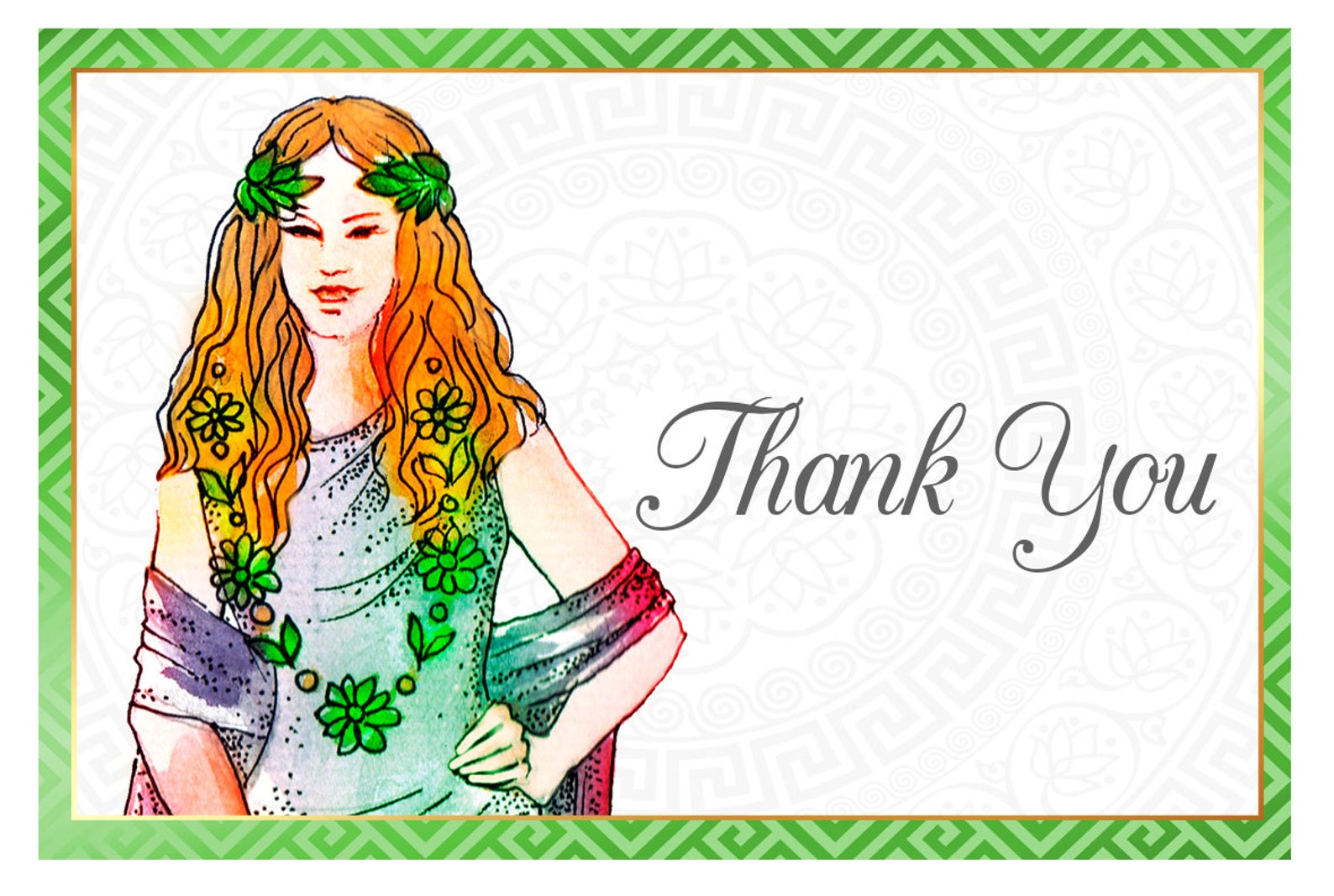 Greek Goddesses Thank You Cards/8 Digital Cards 8 Greek Goddesses ...