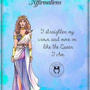 Hera Affirmations/goddess Hera Affirmation Cards, 16 Different Messages ...