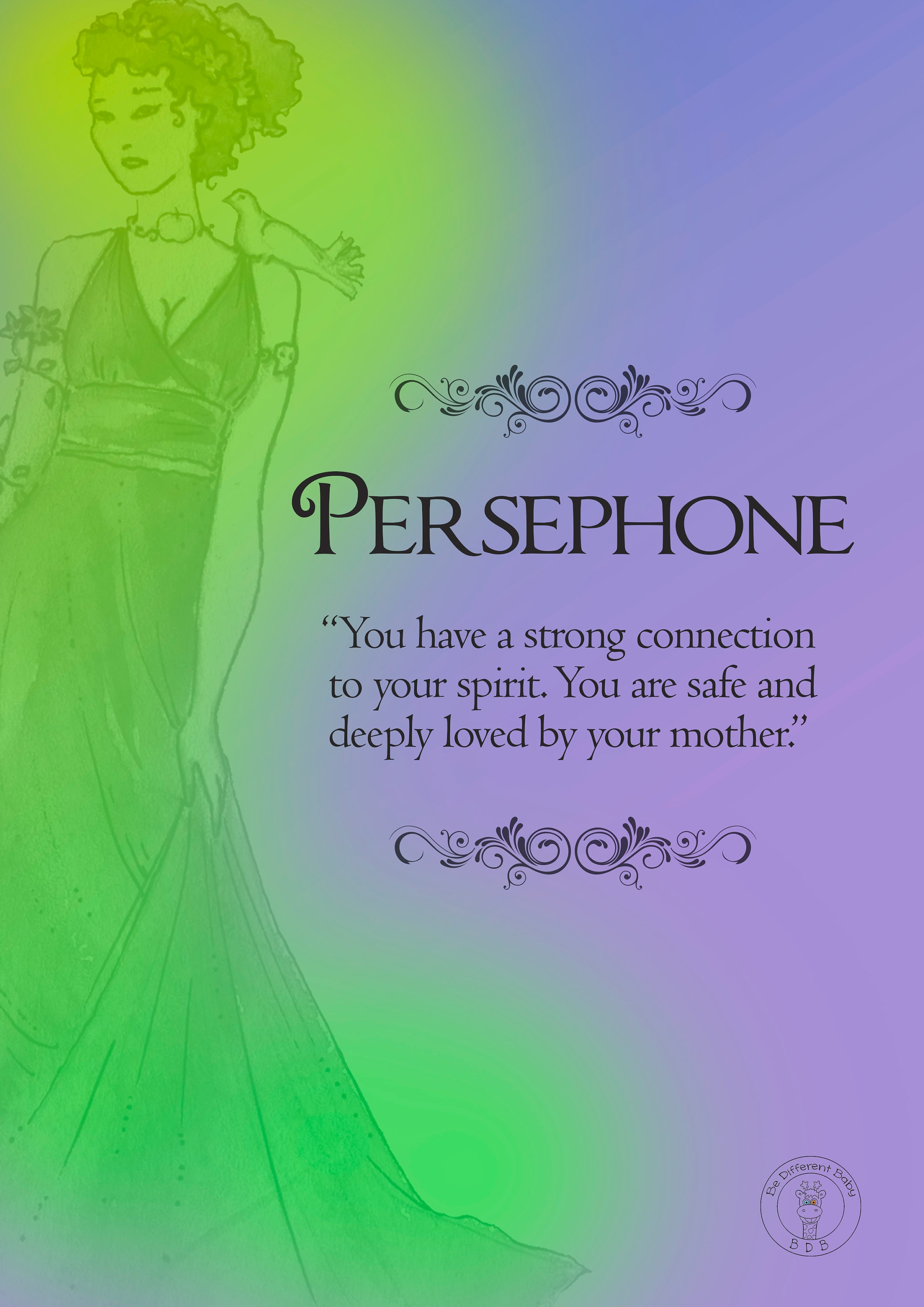 Goddess Persephone art print/Goddess of Underworld/ Greek | Etsy