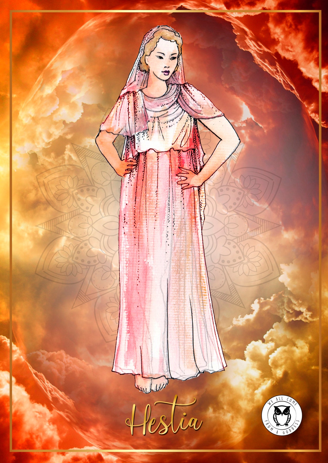 Greek Goddess Prayer Card/greek Goddess Invocation Card/hera,hestia ...