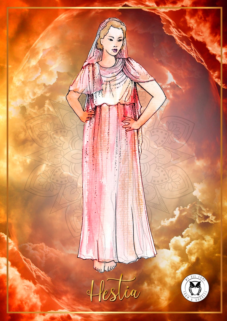 Greek Goddess Prayer Card/greek Goddess Invocation Card/hera,hestia ...