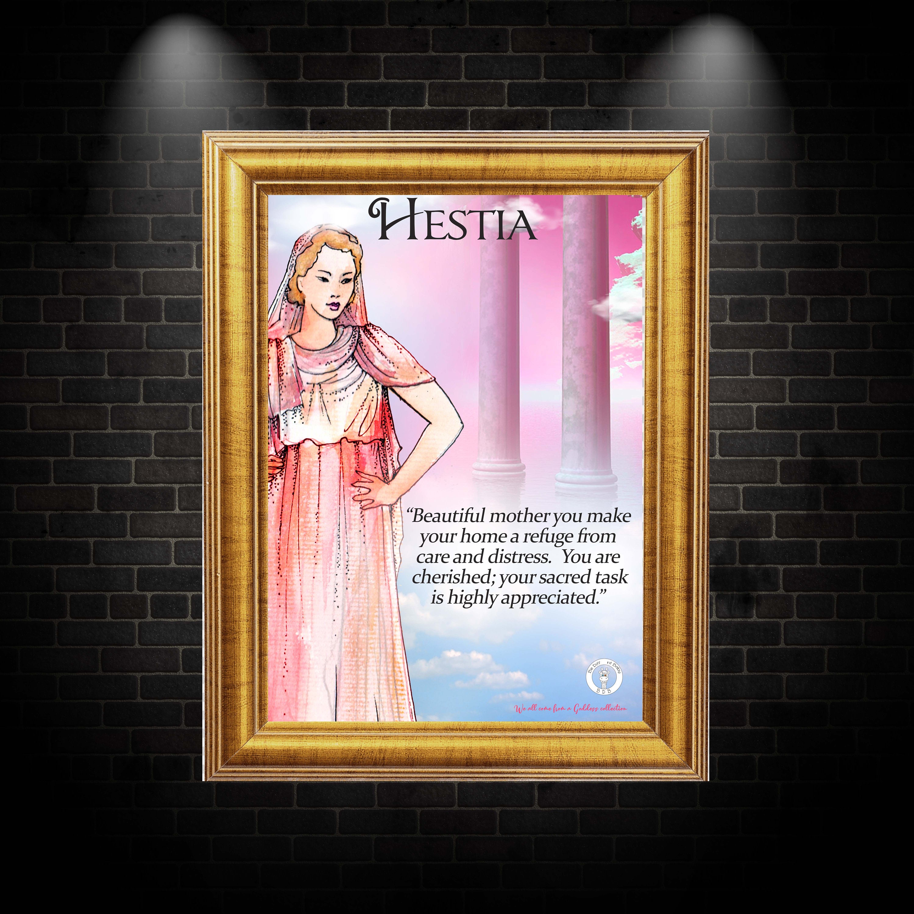 Goddess Hestia art print/Goddess of Family and Hearth/ Greek | Etsy