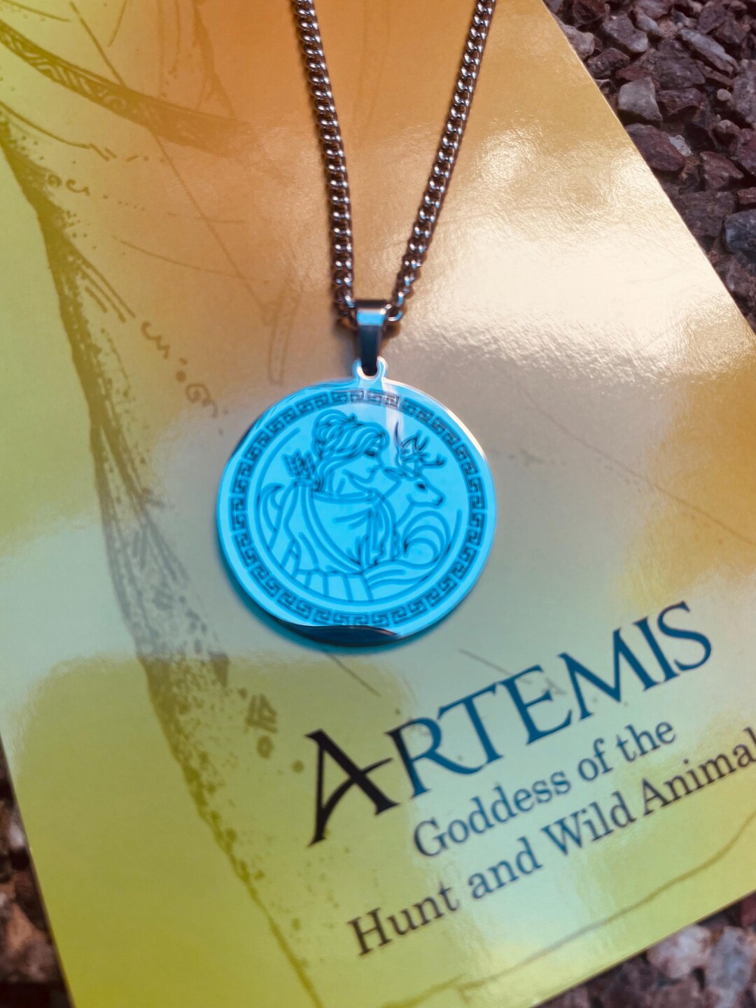 Artemis Stainless Steel Necklace/goddess Artemis Necklace/free Spirit ...
