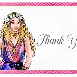 Greek Goddesses Thank You Cards/8 Digital Cards 8 Greek Goddesses ...
