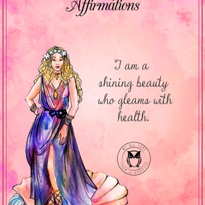 Goddess Aphrodite Affirmation Cards, 20 Different Messages/connect With ...