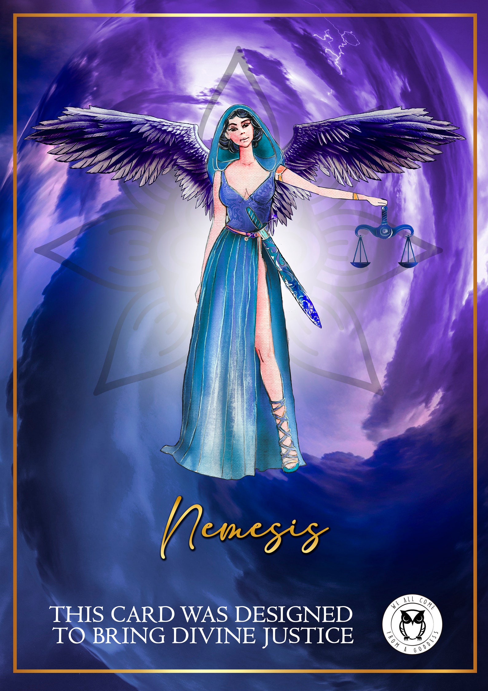 Nemesis Card/greek Goddess Nemesis Card/divine Justice | Etsy