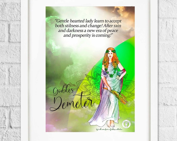 Demeter - Goddess - Deco - Art Nouveau Goddess - Poster Bohemian ...