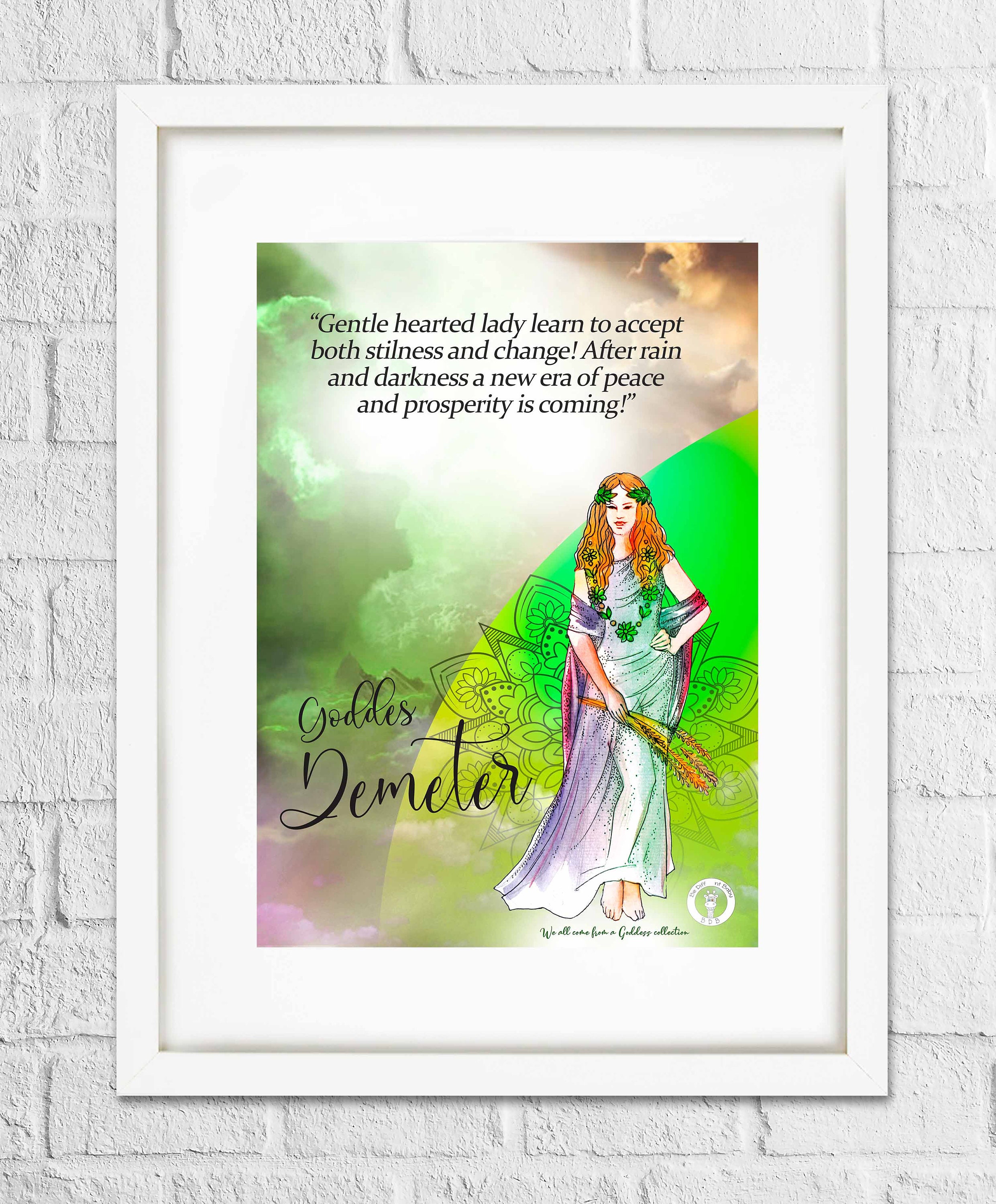 Goddess Demeter Art Print/goddess of Agriculture and Fertility/ Greek ...