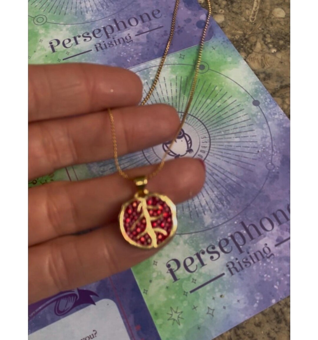 Goddess Persephone Necklace/pomegranate Necklace/goddess of the ...