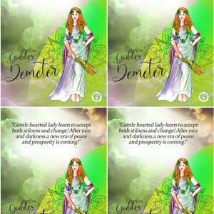 Goddess Demeter Art Print/goddess of Agriculture and Fertility/ Greek ...