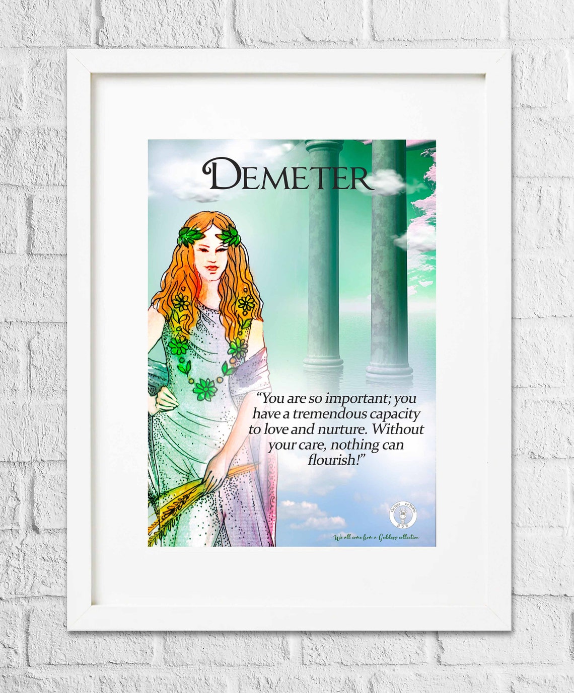 Goddess Demeter Art Print/goddess of Agriculture and | Etsy