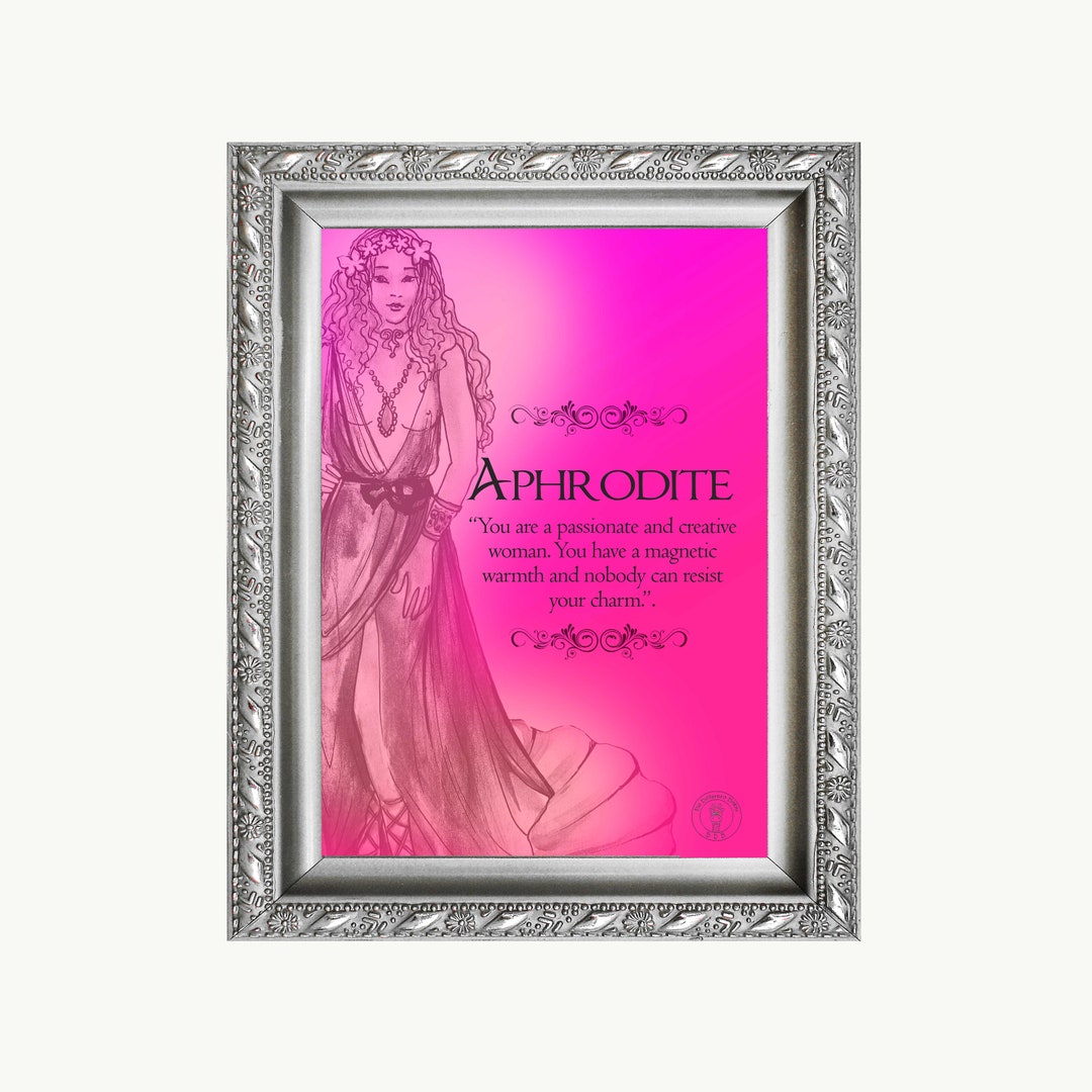 Goddess Aphrodite Art Print/goddess of Beauty and Love Poster/ Greek ...