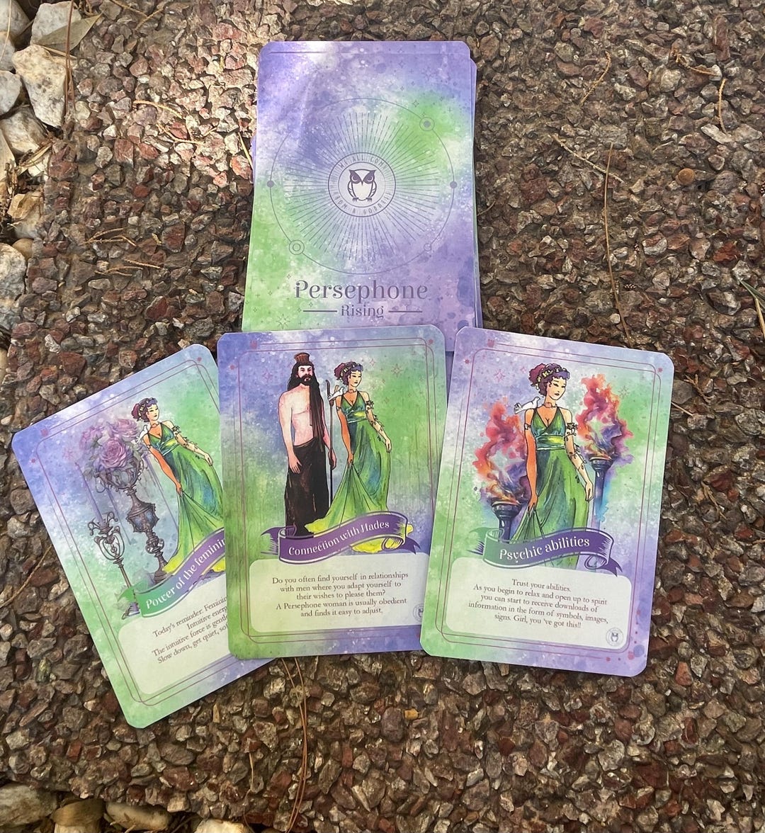 Goddess Persephone Oracle Cards/56 Goddess of the Underworld Cards ...