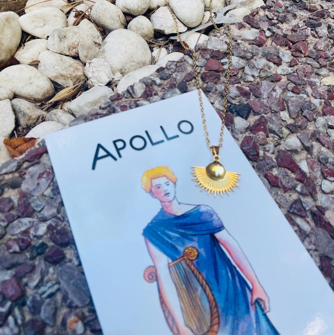 God Apollo Necklace/stainless Steel Sun Necklace/apollo Sun Necklace - Etsy