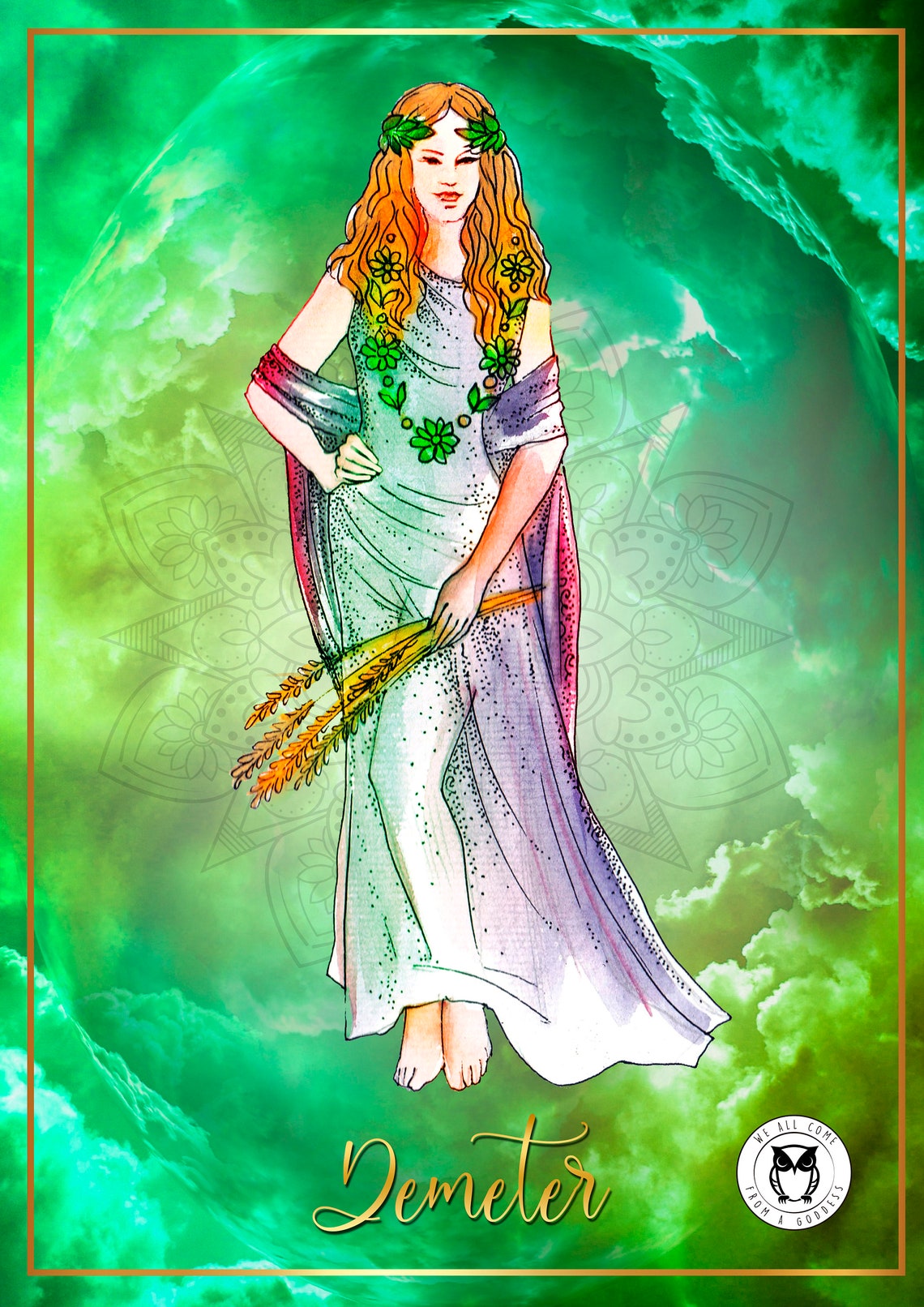 Greek Goddess Prayer Card/greek Goddess Invocation Card/hera,hestia ...