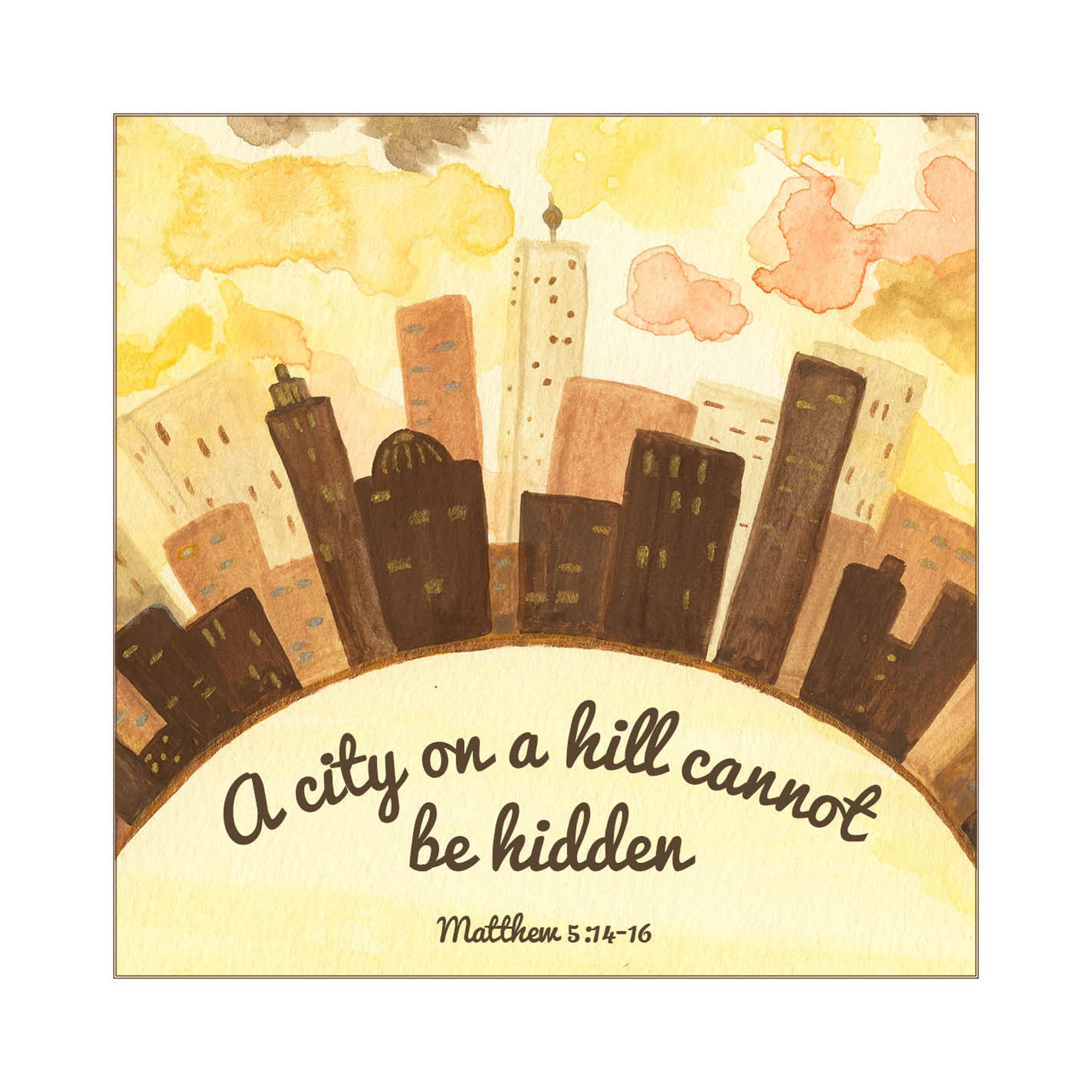 A City on a Hill Cannot Be Hidden - Etsy