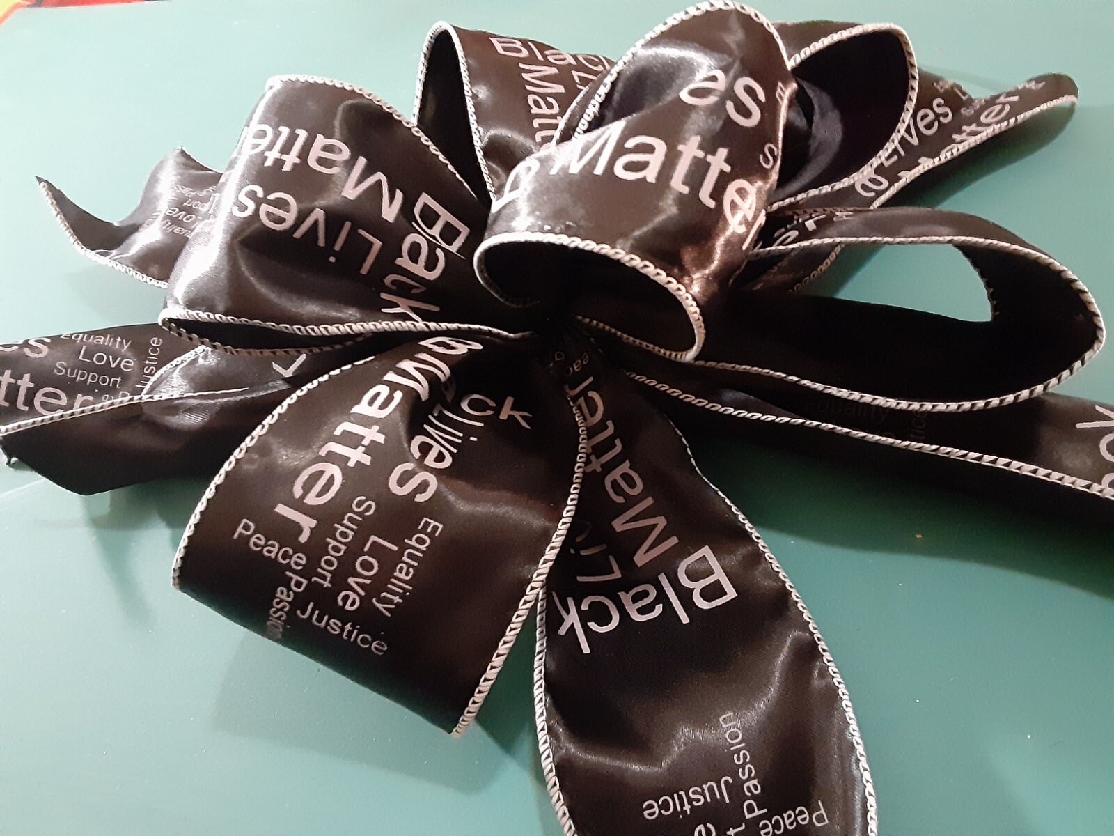 Black Lives Matter Satin Wired Ribbon 10 Yards by 3 Inches, Black ...