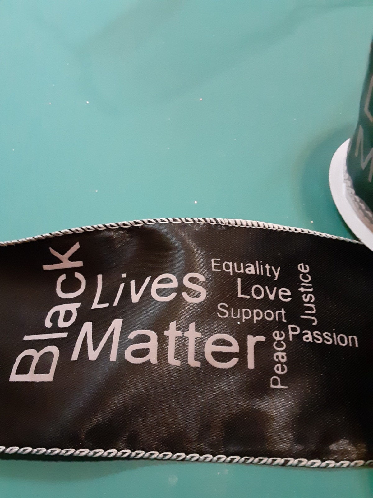 Black Lives Matter Satin Wired Ribbon 10 Yards by 3 Inches, Black ...