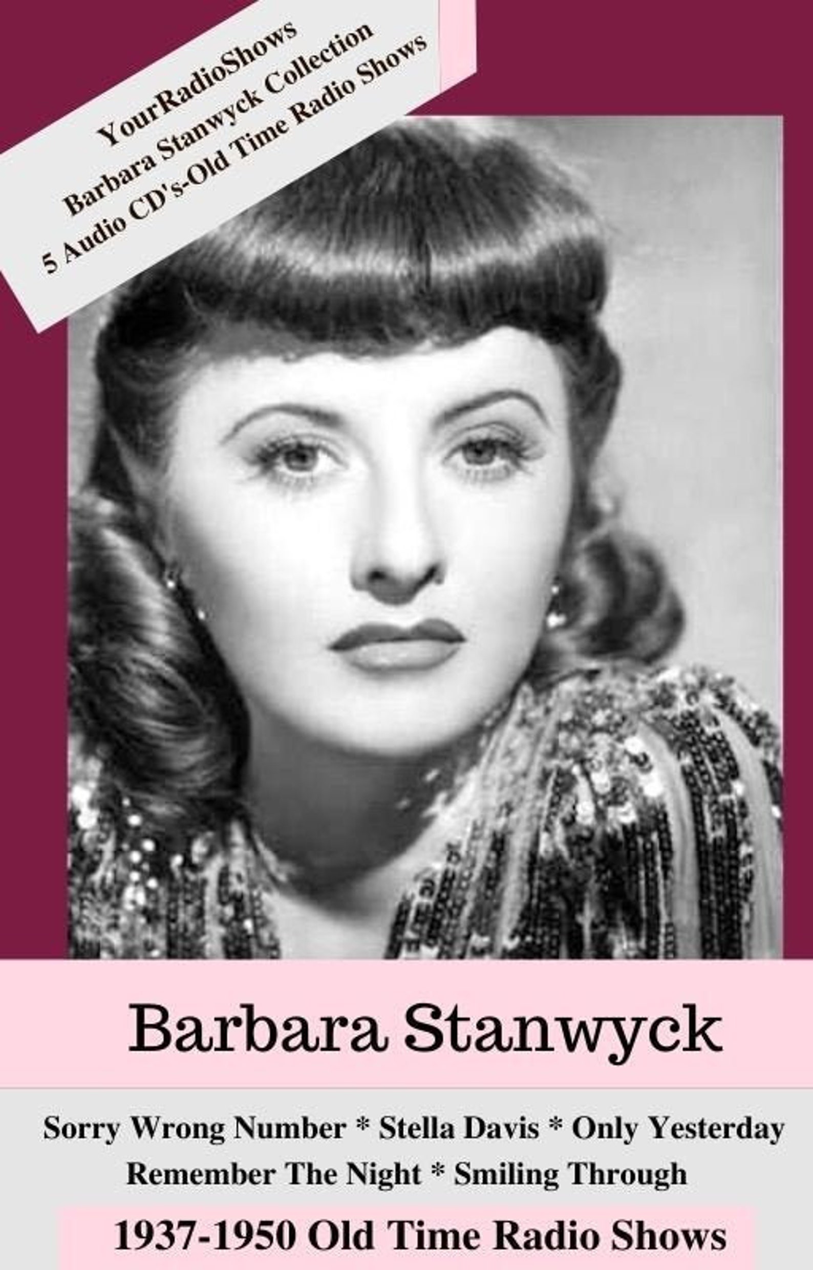 The Barbara Stanwyck Rare Sealed Collection 5 Audio Cds 1937-1950 Live ...
