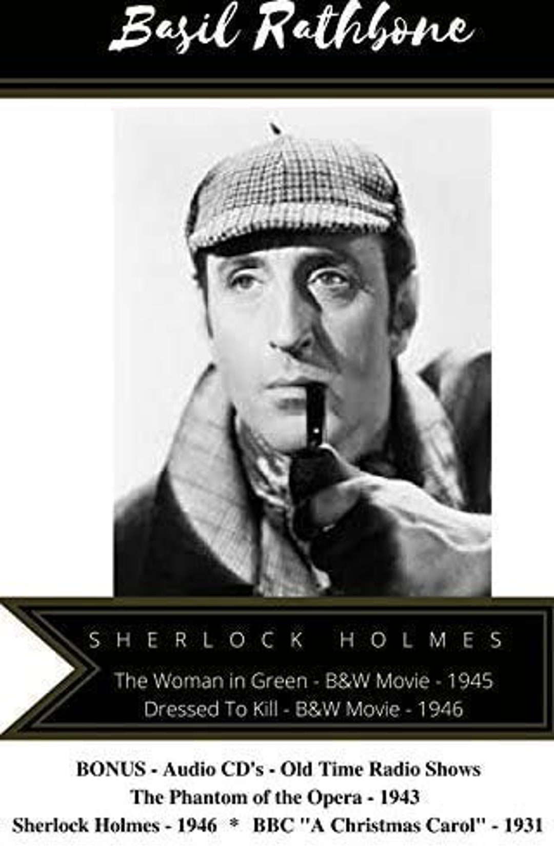 Basil Rathbone-sherlock Holmes Case Collection-2 B&W Movies-1945-1946-3 ...