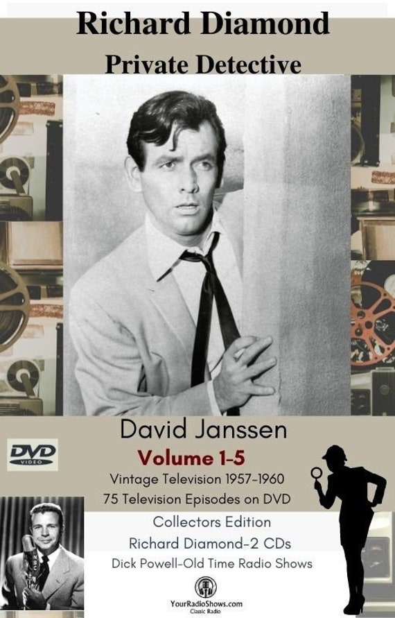 Richard Diamond Private Detective 75 TV Episodes-3 Case | Etsy