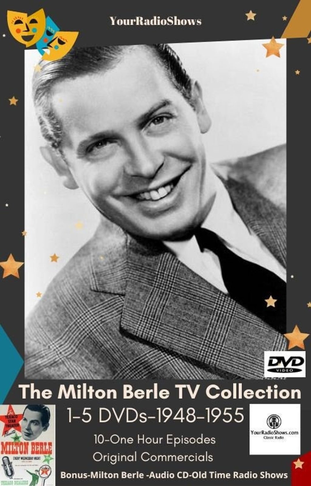 The Milton Berle TV Case Collection 5 Dvds-10 Rare Episodes+bonus Audio ...