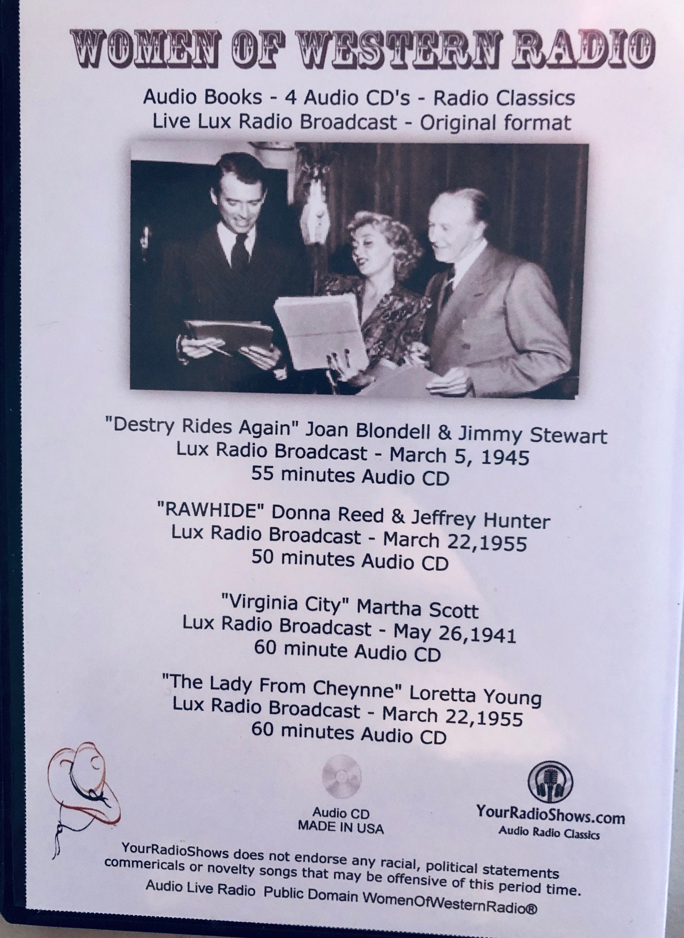 Women of Western Radio Collection-4 Audio Cds-live Theater-classic Old ...